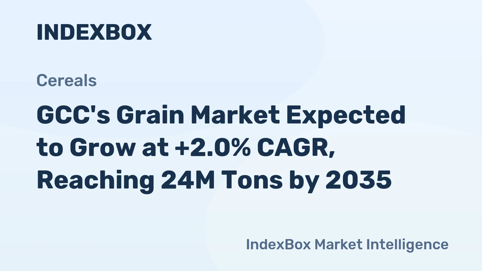 GCC's Grain Market Expected to Grow at +2.0% CAGR, Reaching 24M Tons by 2035
