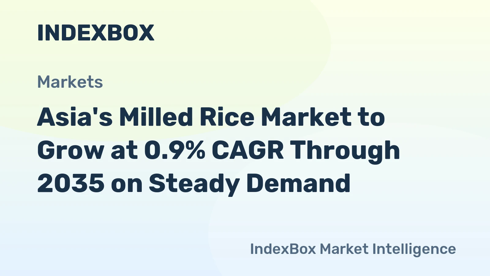 Asia's Milled Rice Market to Grow at 0.9% CAGR Through 2035 on Steady Demand