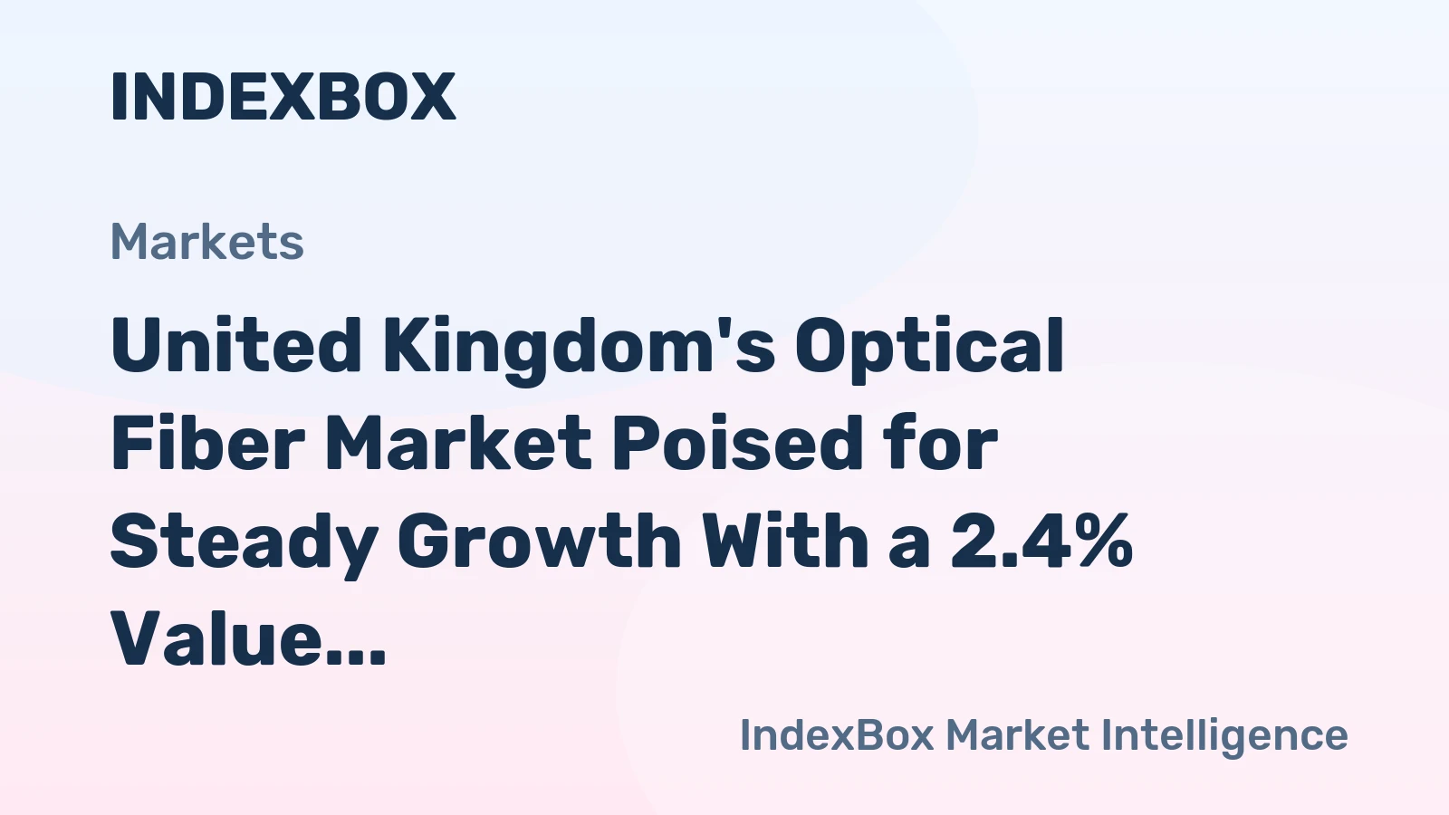 United Kingdom's Optical Fiber Market Poised for Steady Growth With a 2.4% Value CAGR Through 2035