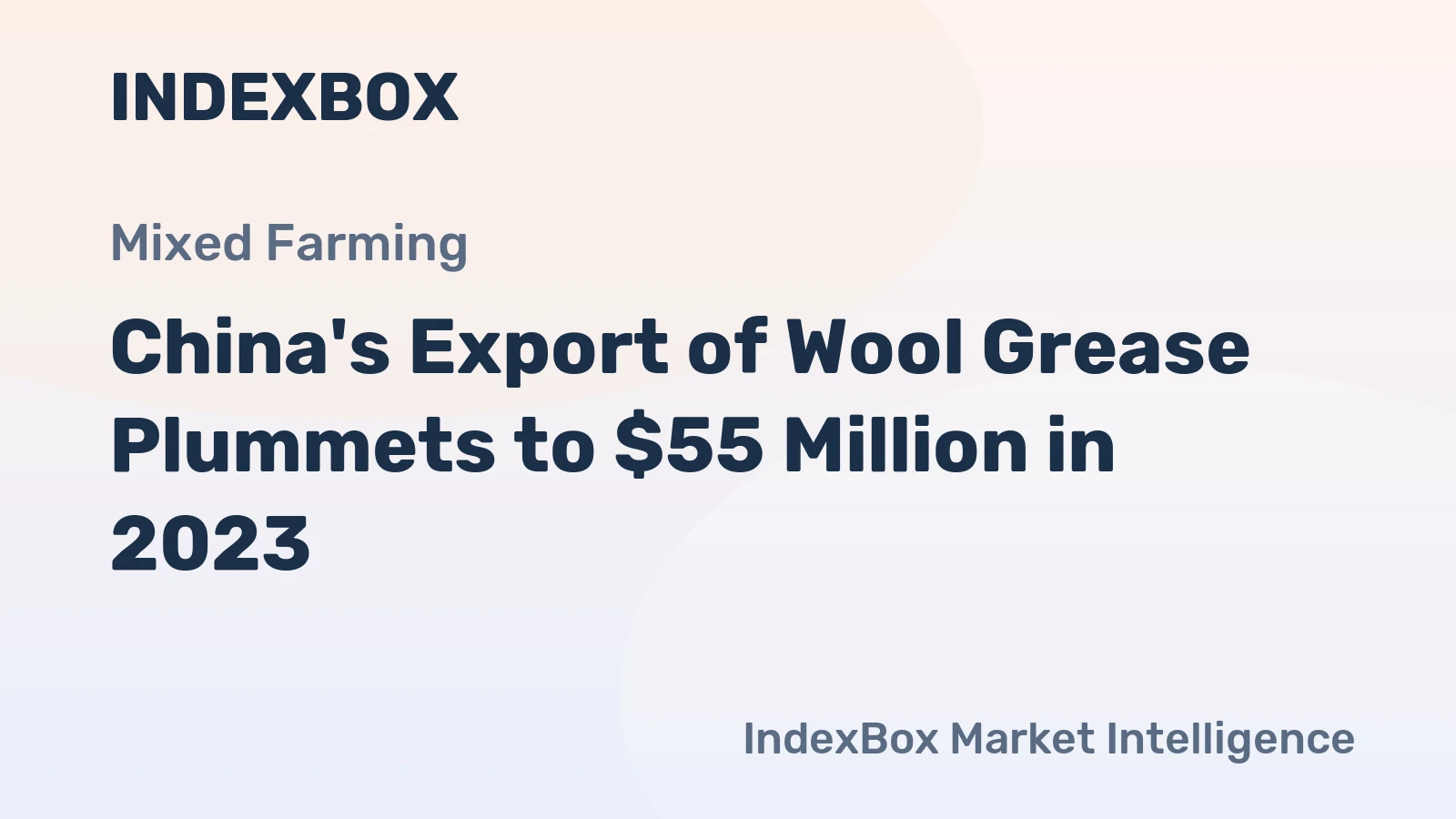 China's Export of Wool Grease Plummets to $55 Million in 2023
