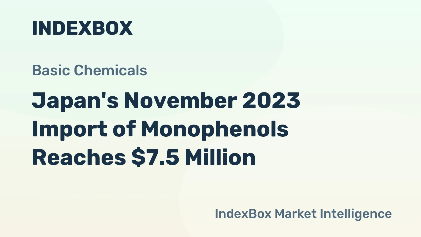 Japan's November 2023 Import of Monophenols Reaches $7.5 Million