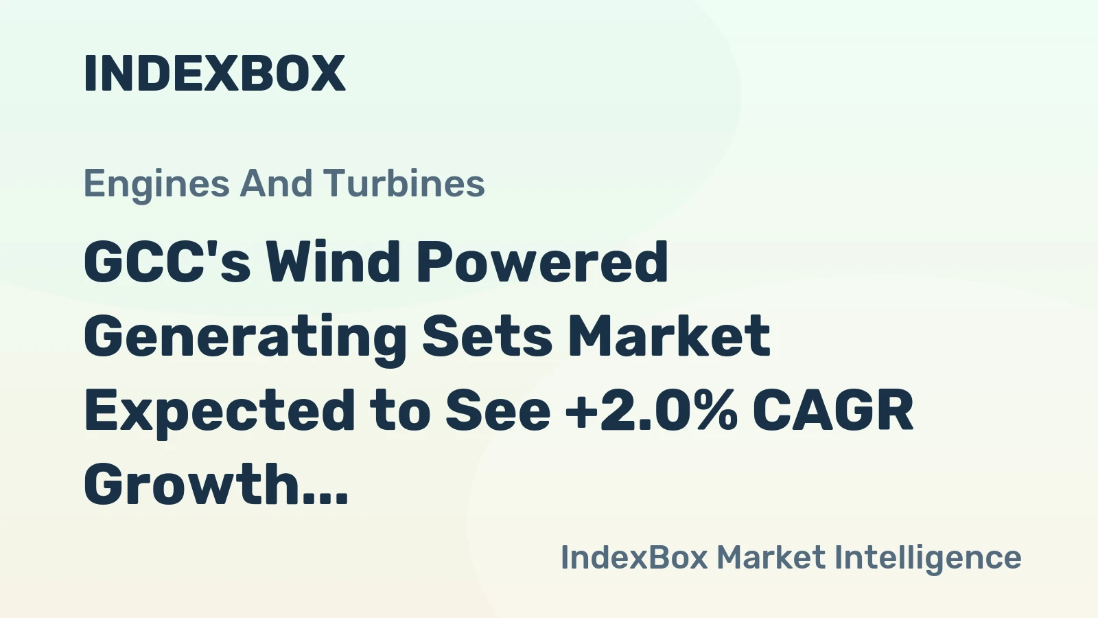 GCC's Wind Powered Generating Sets Market Expected to See +2.0% CAGR Growth in Volume by 2035