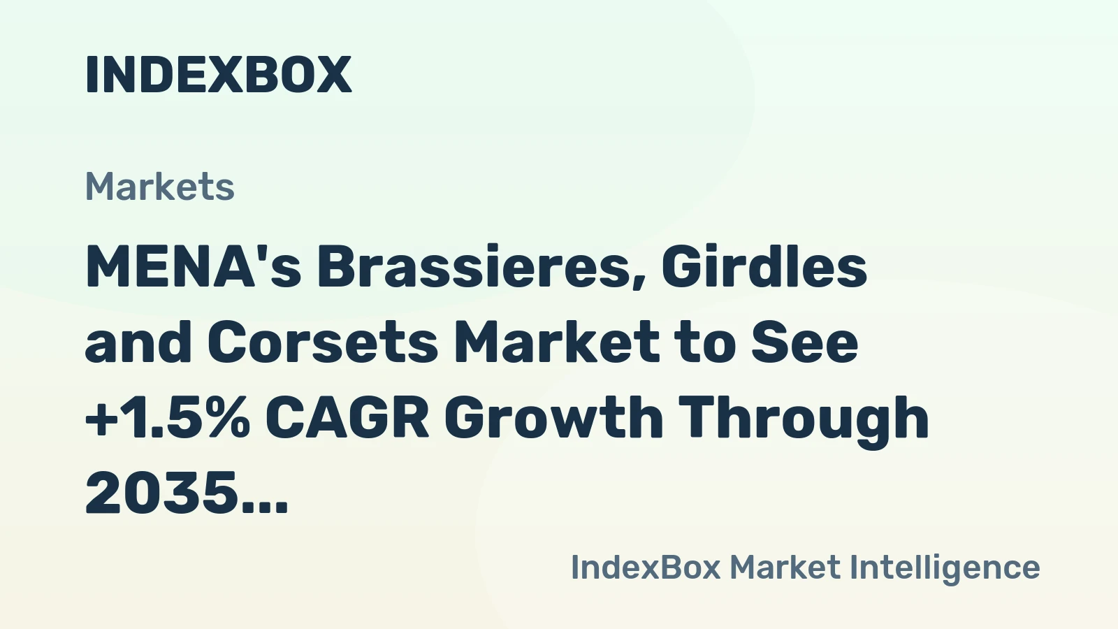 MENA's Brassieres, Girdles and Corsets Market to See +1.5% CAGR Growth Through 2035
