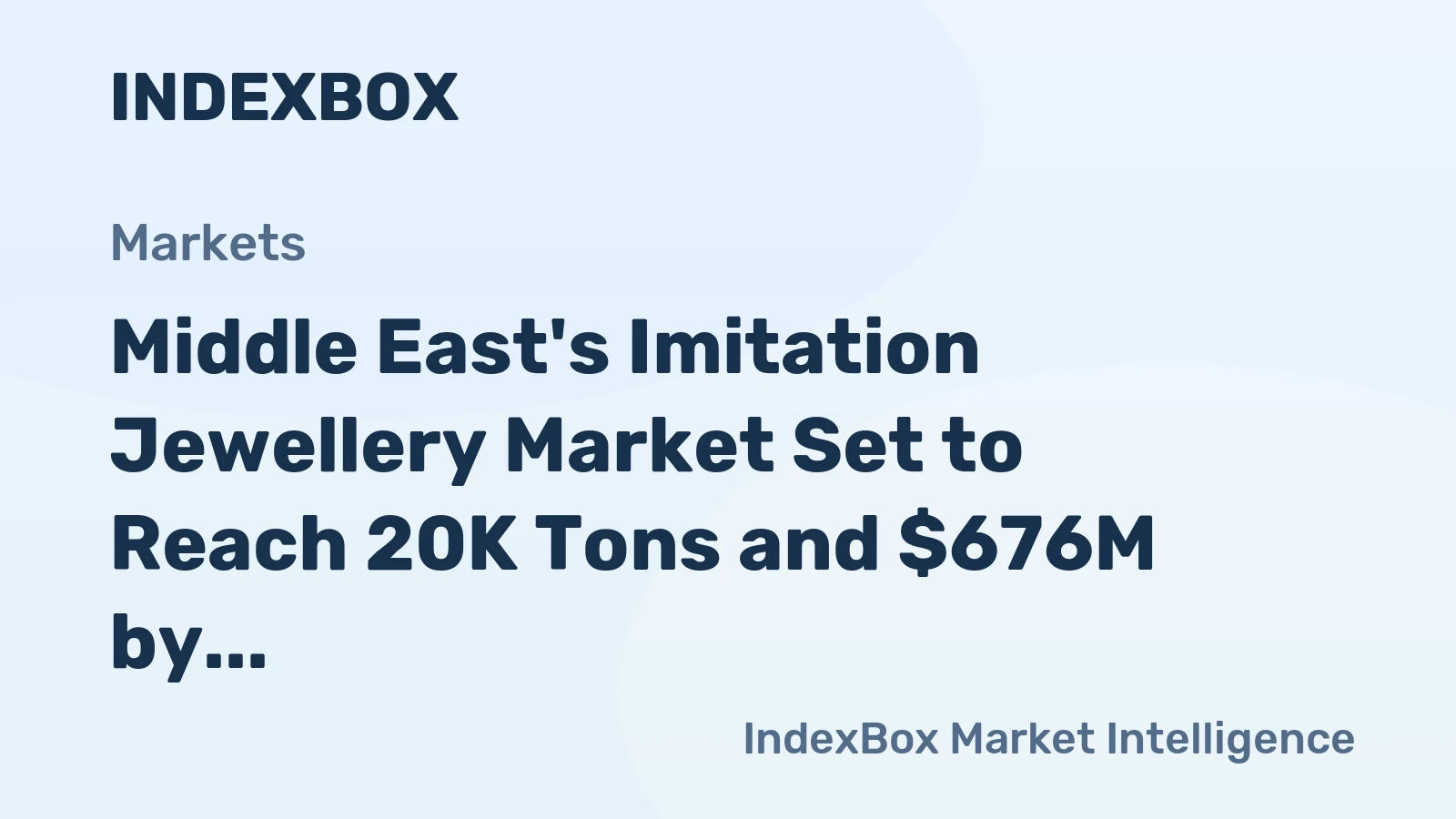 Middle East's Imitation Jewellery Market Set to Reach 20K Tons and $676M by 2035