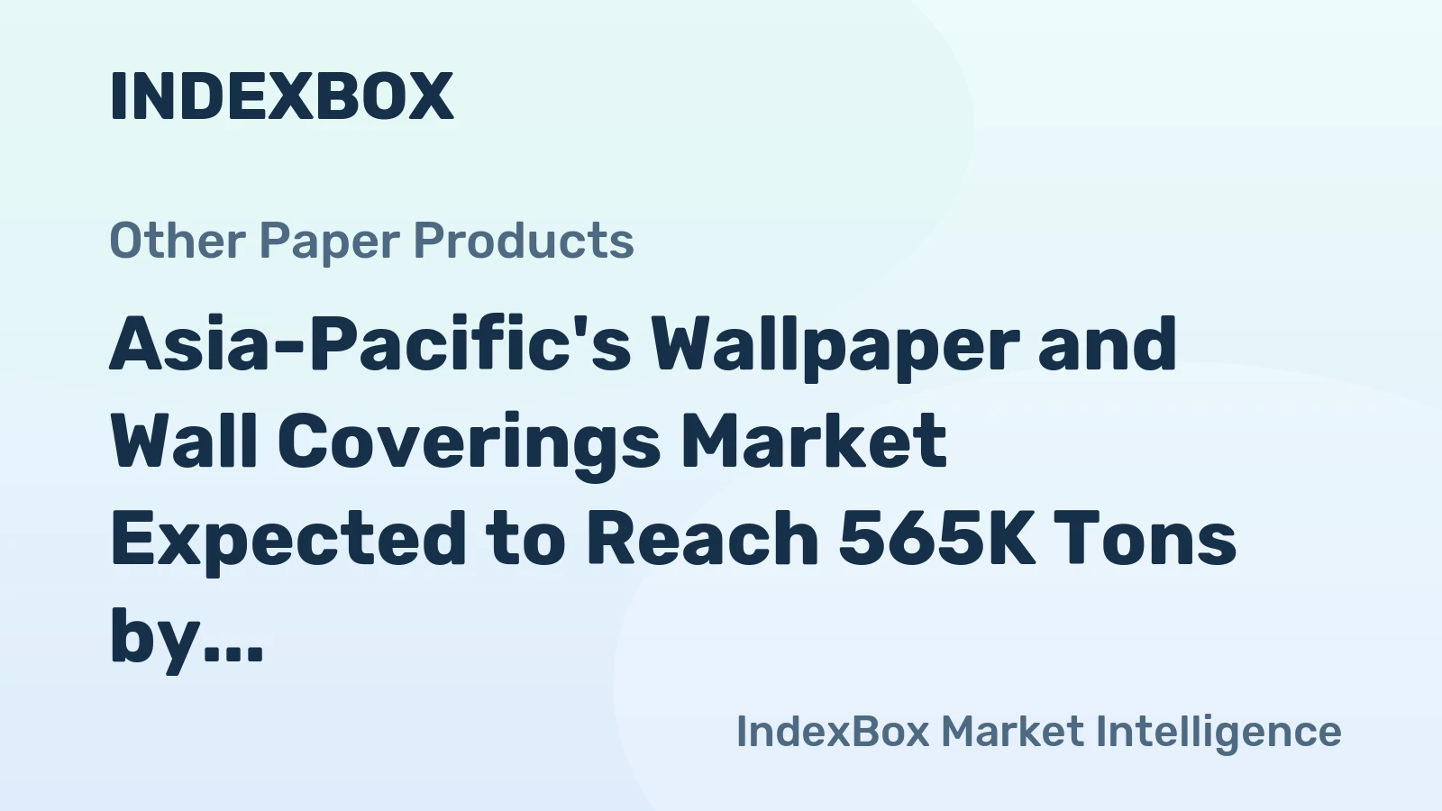 Asia-Pacific's Wallpaper and Wall Coverings Market Expected to Reach 565K Tons by 2035, Valued at $3.1B