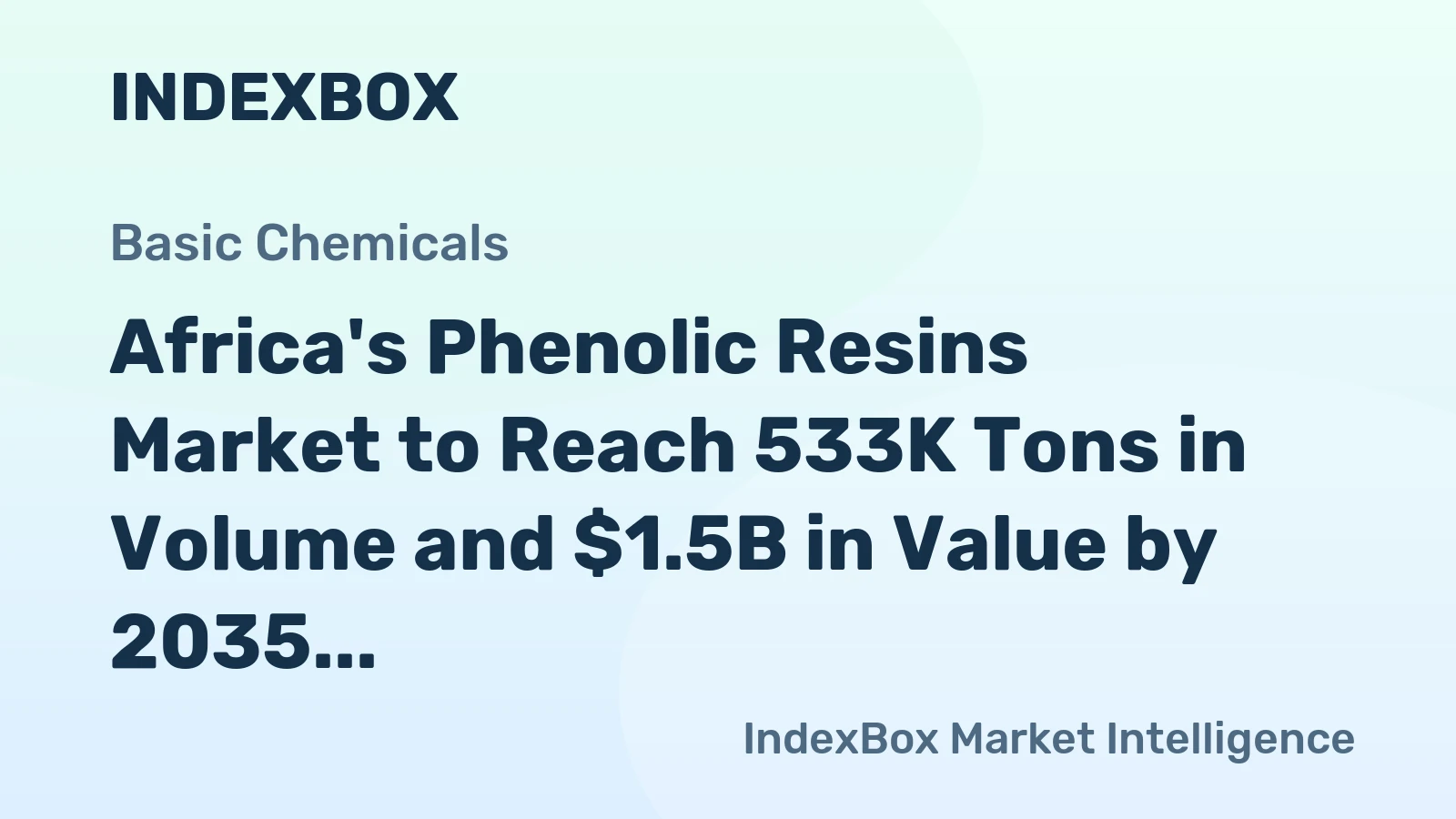Africa's Phenolic Resins Market to Reach 533K Tons in Volume and $1.5B in Value by 2035