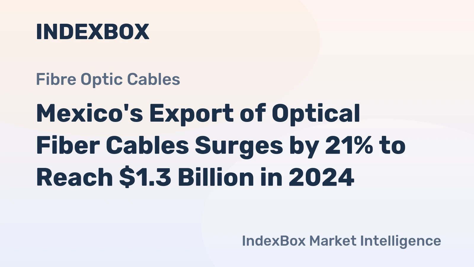 Mexico's Export of Optical Fiber Cables Surges by 21% to Reach $1.3 Billion in 2024.