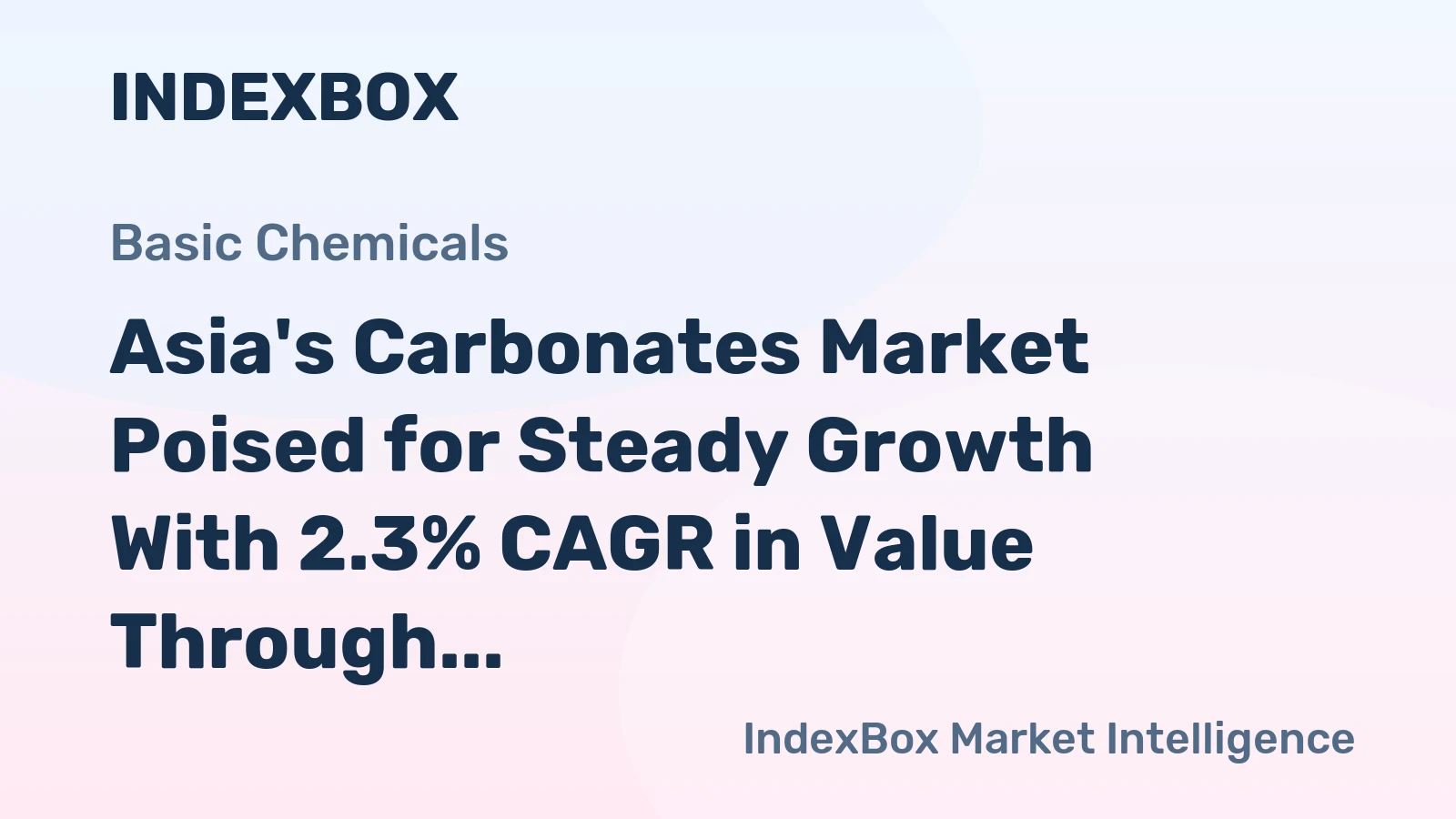 Asia's Carbonates Market Poised for Steady Growth With 2.3% CAGR in Value Through 2035