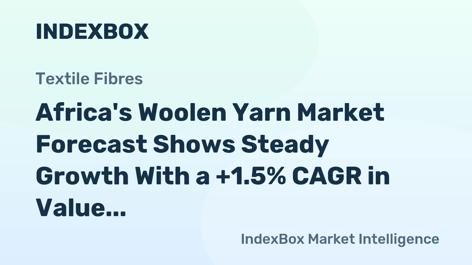 Africa's Woolen Yarn Market Forecast Shows Steady Growth With a +1.5% CAGR in Value