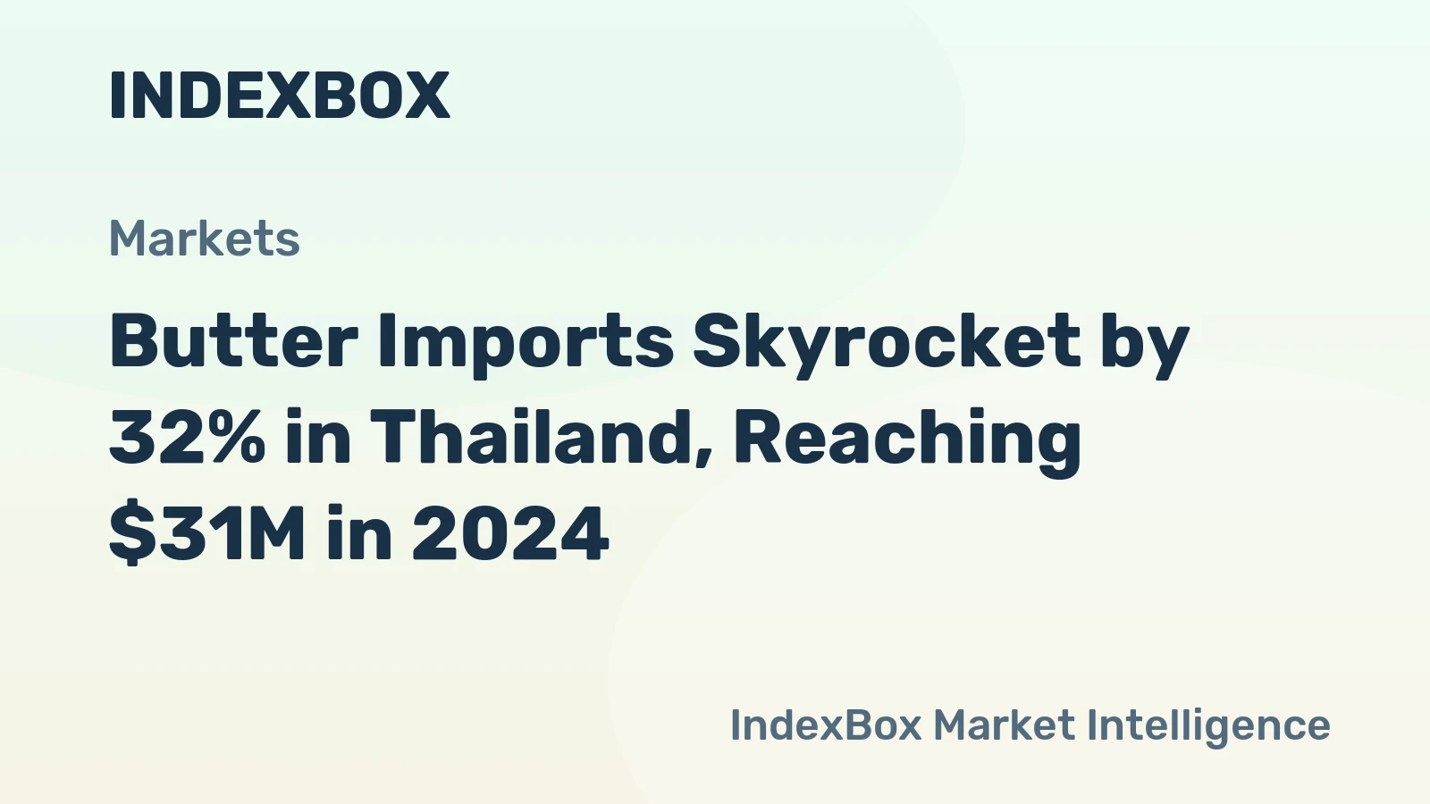 Butter Imports Skyrocket by 32% in Thailand, Reaching $31M in 2024