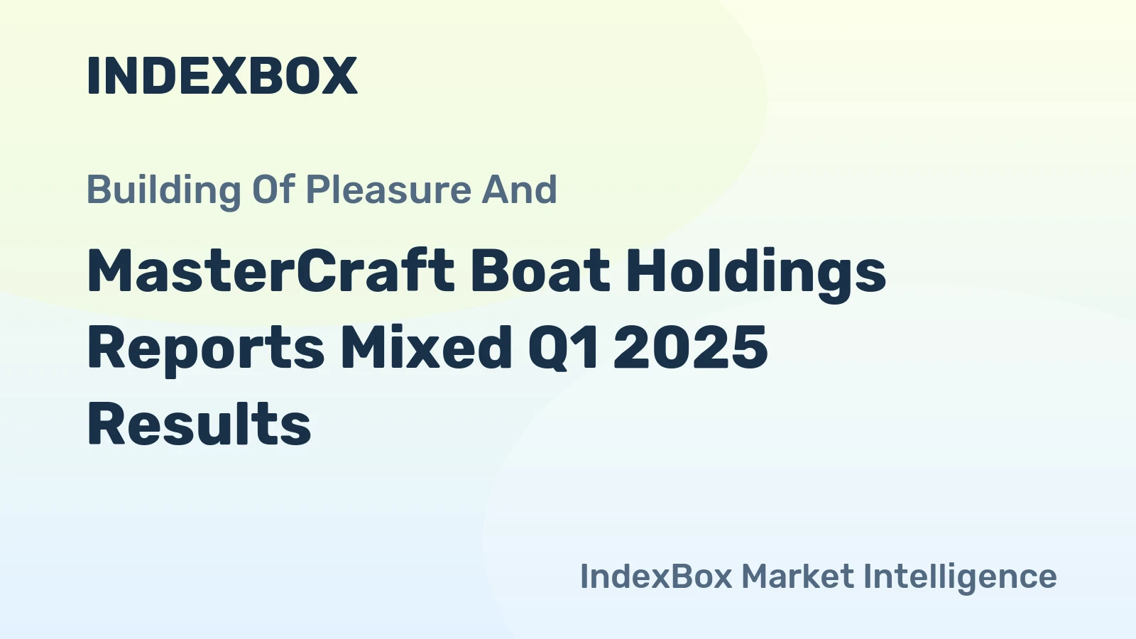 MasterCraft Boat Holdings Reports Mixed Q1 2025 Results