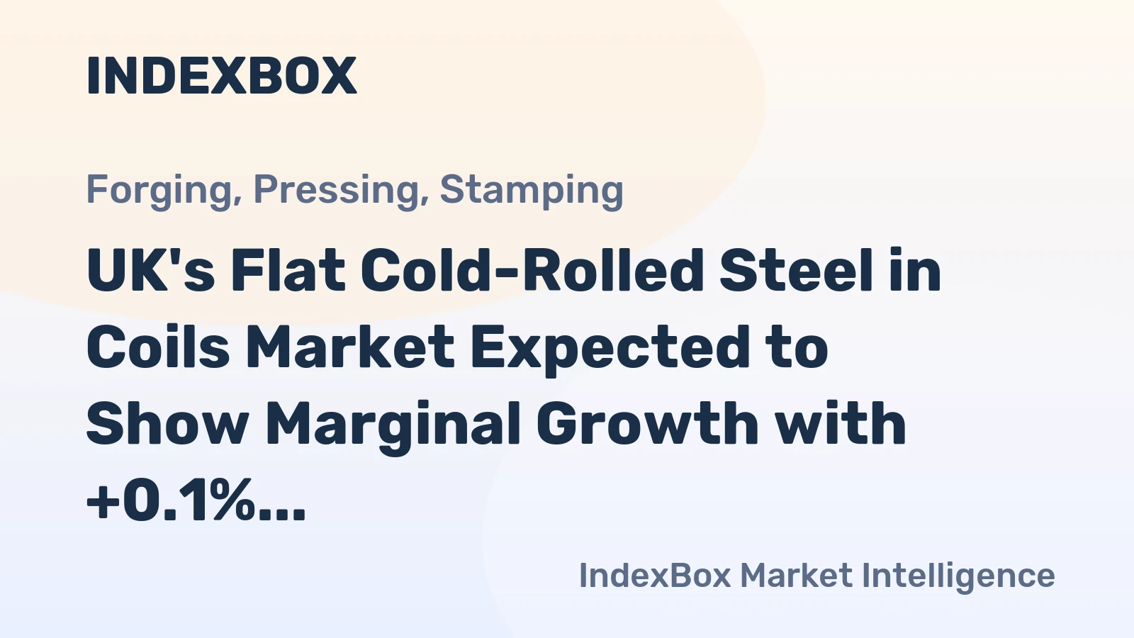 UK's Flat Cold-Rolled Steel in Coils Market Expected to Show Marginal Growth with +0.1% CAGR