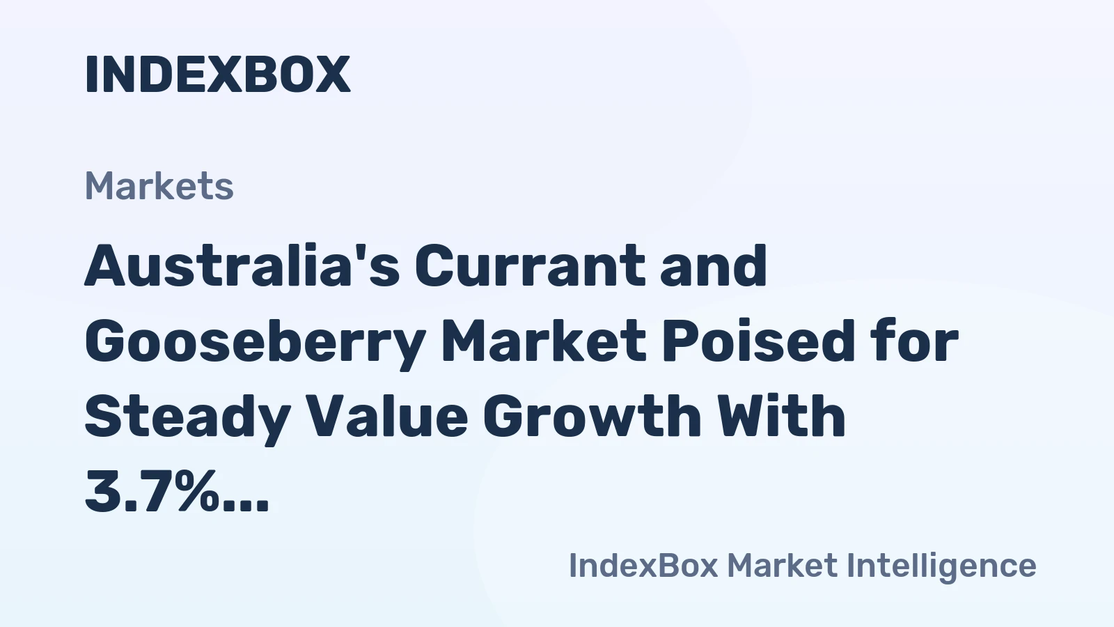 Australia's Currant and Gooseberry Market Poised for Steady Value Growth With 3.7% CAGR Through 2035