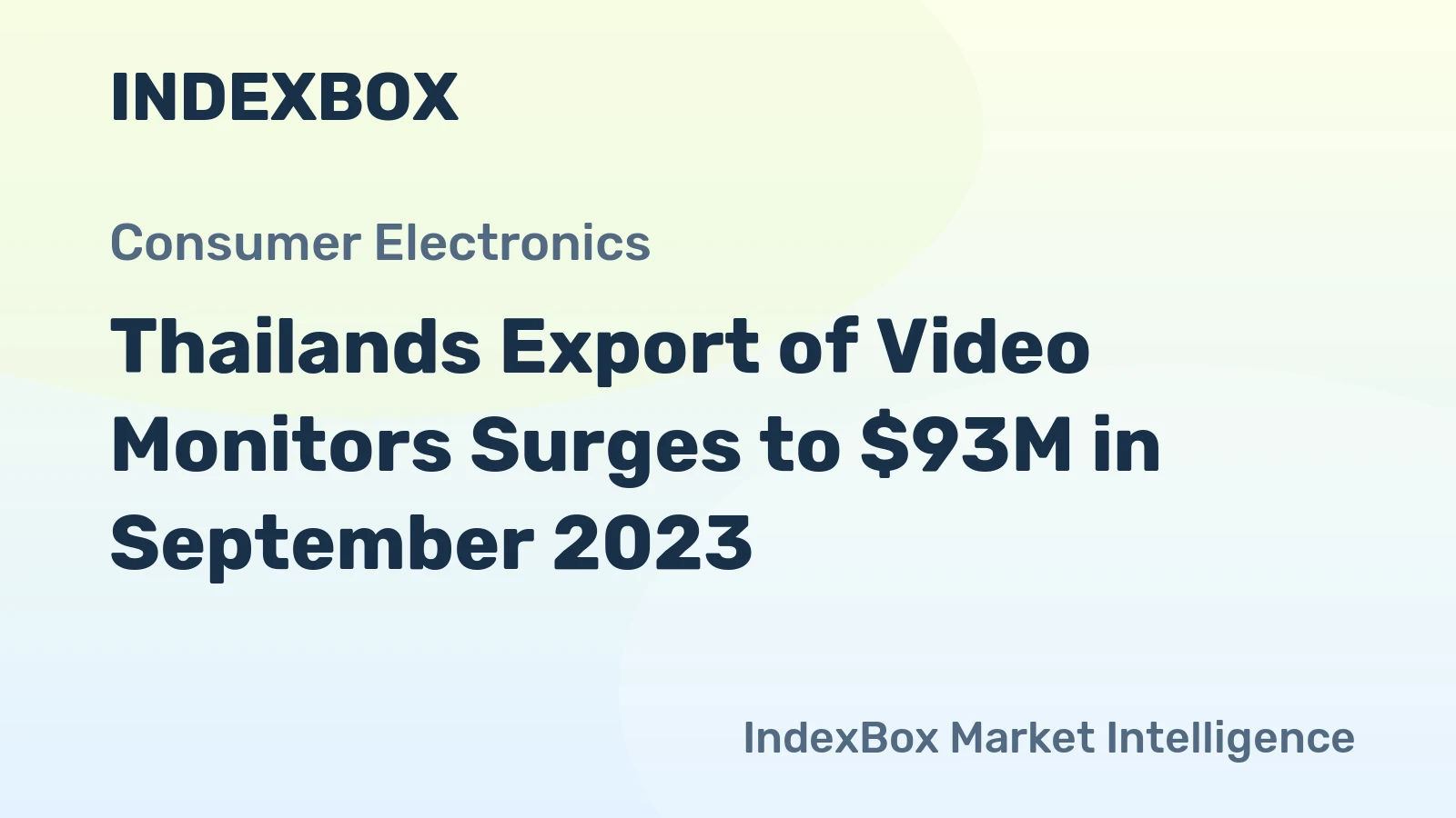 Thailands Export of Video Monitors Surges to $93M in September 2023