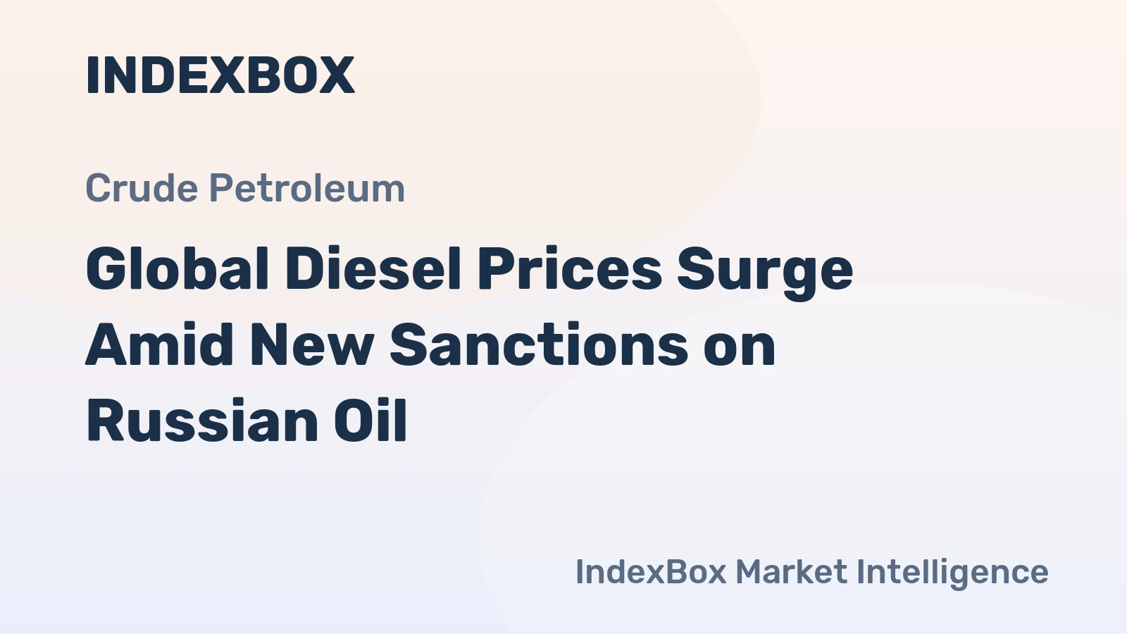 Global Diesel Prices Surge Amid New Sanctions on Russian Oil