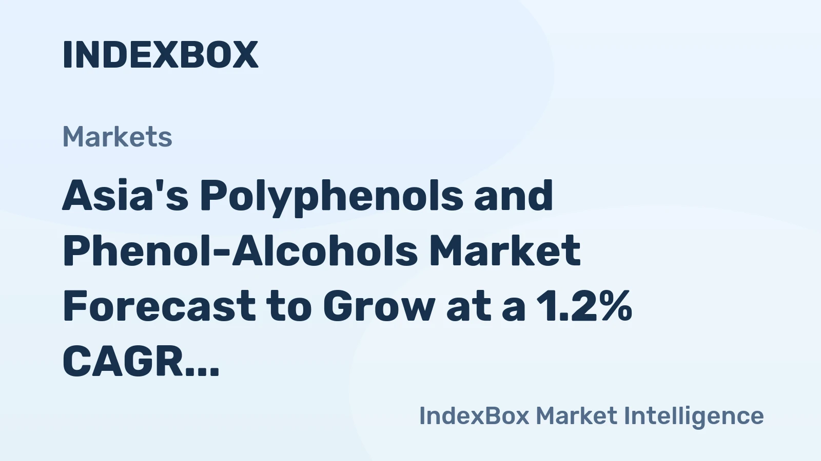 Asia's Polyphenols and Phenol-Alcohols Market Forecast to Grow at a 1.2% CAGR Through 2035