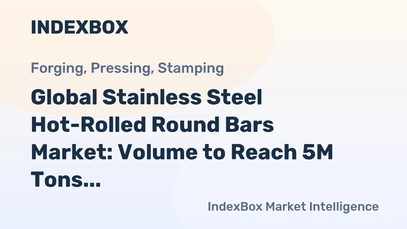 Global Stainless Steel Hot-Rolled Round Bars Market: Volume to Reach 5M Tons and Value to Hit $27.4B by 2035