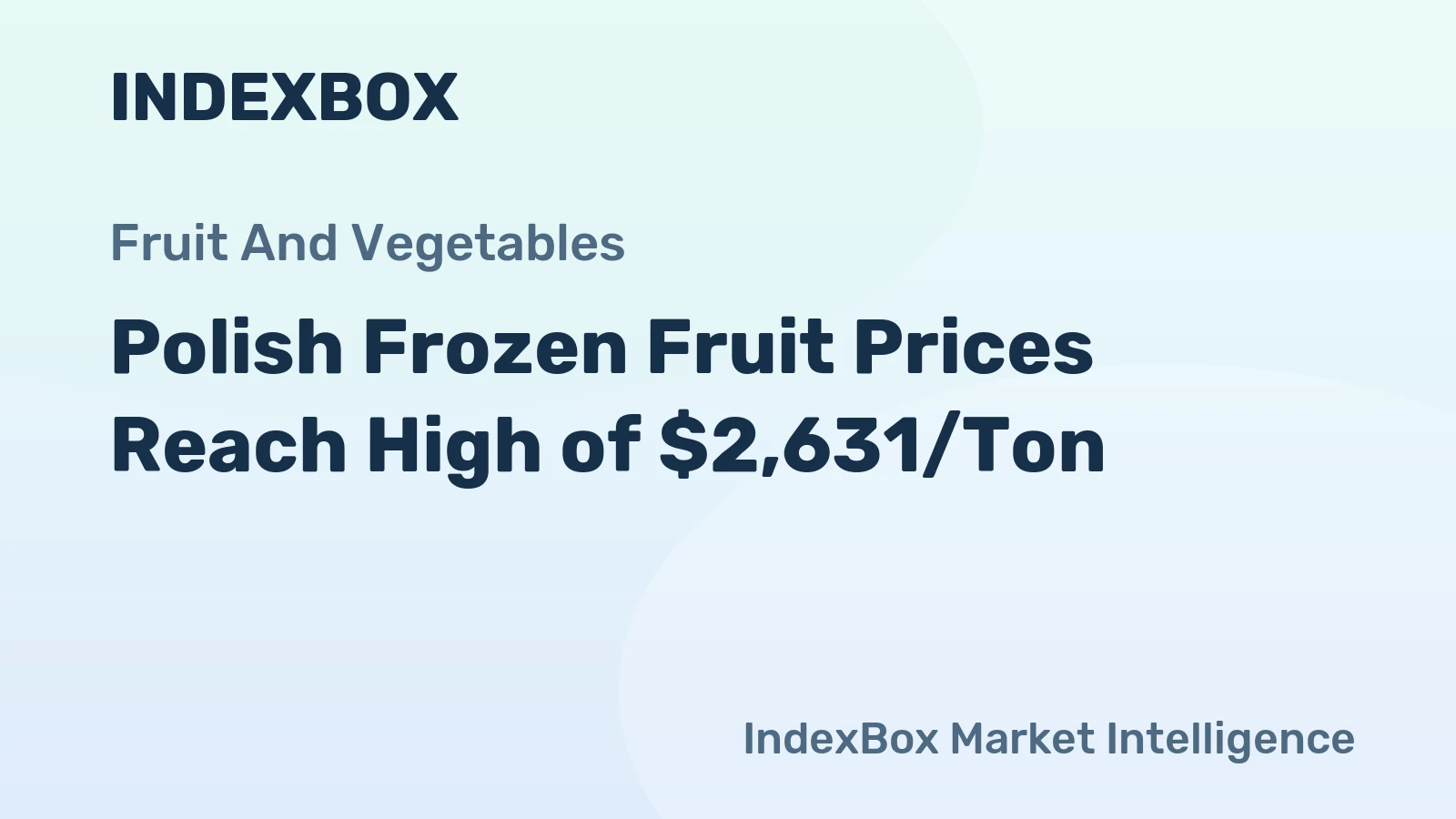 Polish Frozen Fruit Prices Reach High of $2,631/Ton