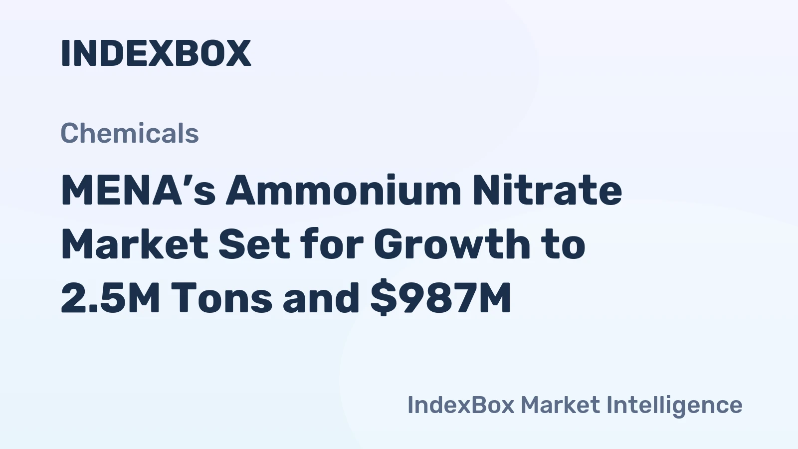 MENA’s Ammonium Nitrate Market Set for Growth to 2.5M Tons and $987M