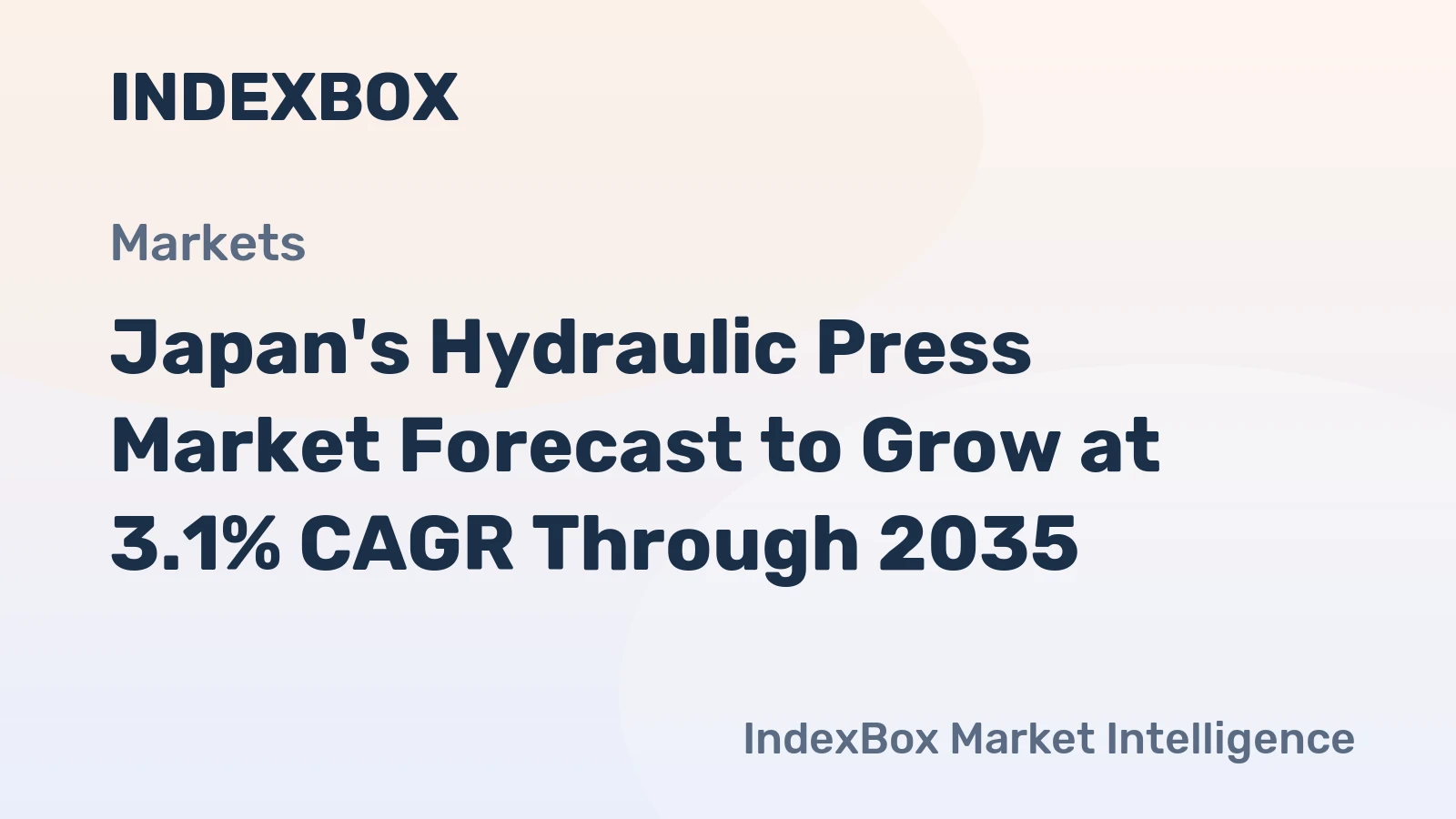 Japan's Hydraulic Press Market Forecast to Grow at 3.1% CAGR Through 2035