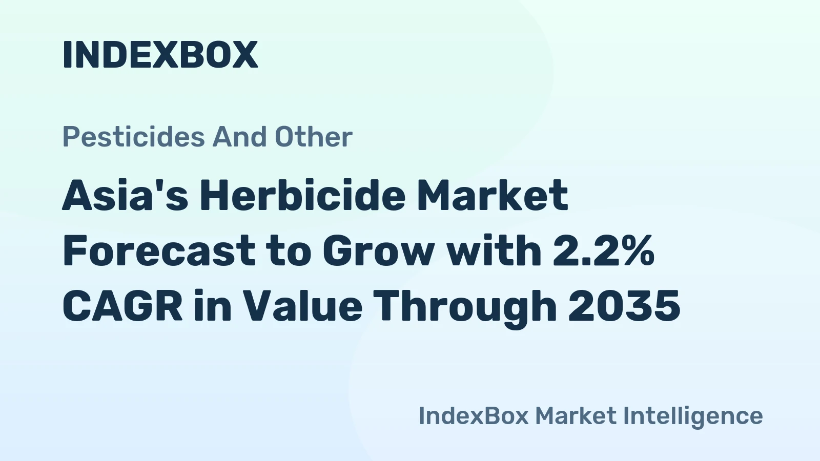 Asia's Herbicide Market Forecast to Grow with 2.2% CAGR in Value Through 2035