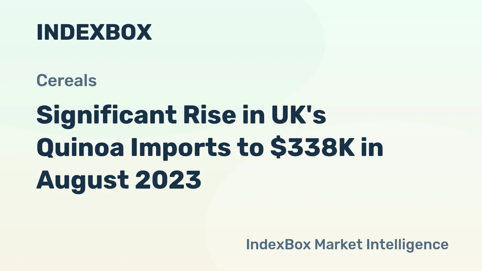 Significant Rise in UK's Quinoa Imports to $338K in August 2023