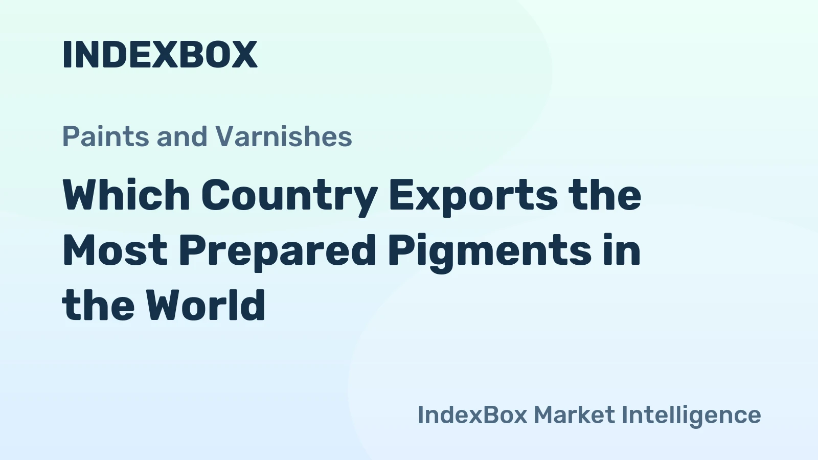 Which Country Exports the Most Prepared Pigments in the World?
