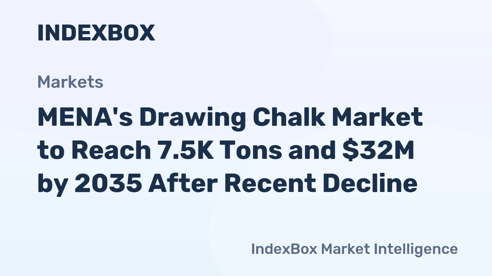 MENA's Drawing Chalk Market to Reach 7.5K Tons and $32M by 2035 After Recent Decline