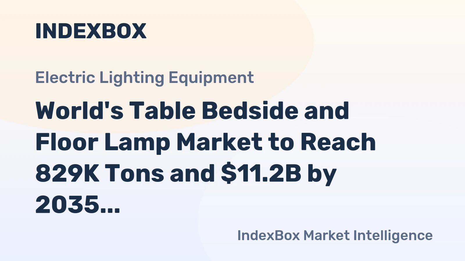 World's Table Bedside and Floor Lamp Market to Reach 829K Tons and $11.2B by 2035