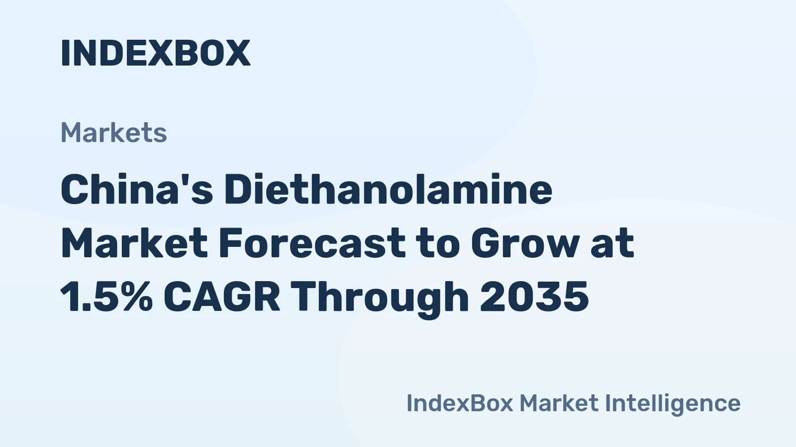 China's Diethanolamine Market Forecast to Grow at 1.5% CAGR Through 2035
