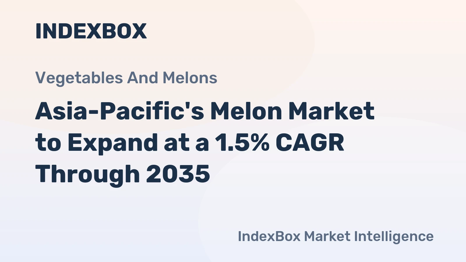Asia-Pacific's Melon Market to Expand at a 1.5% CAGR Through 2035