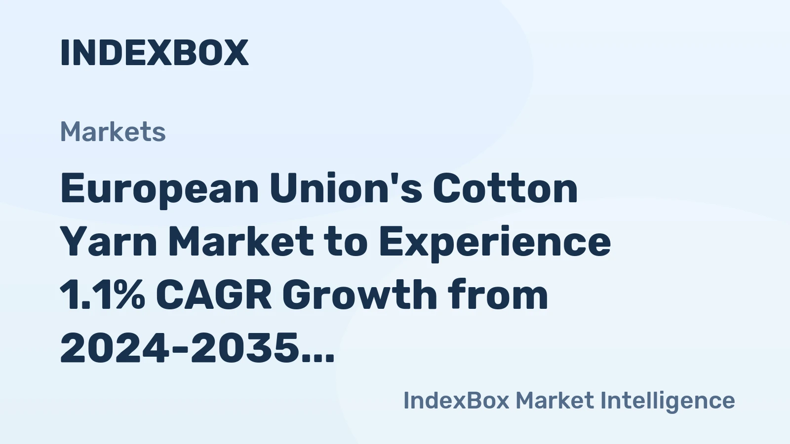 European Union's Cotton Yarn Market to Experience 1.1% CAGR Growth from 2024-2035, Reaching 466K Tons