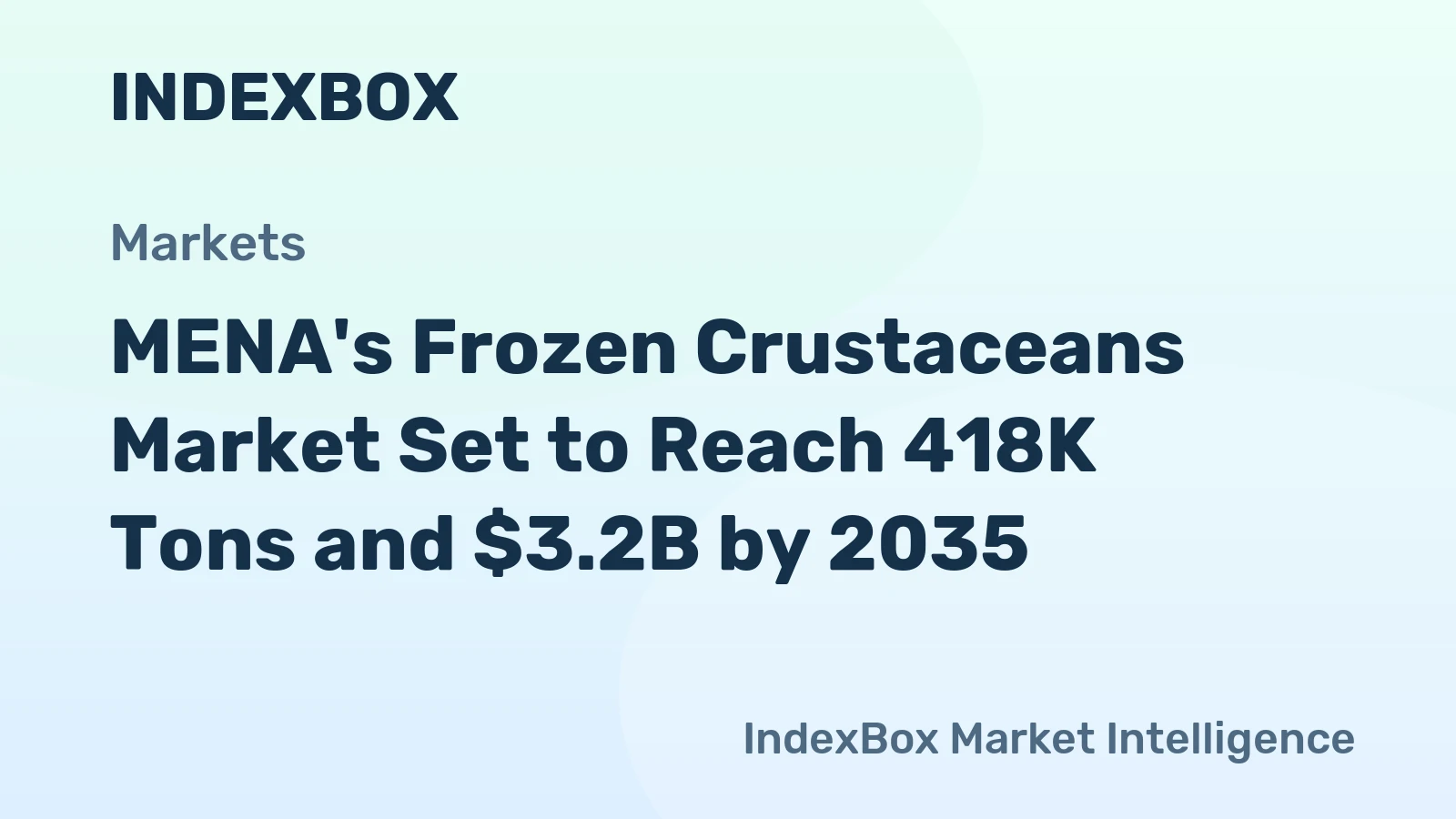 MENA's Frozen Crustaceans Market Set to Reach 418K Tons and $3.2B by 2035