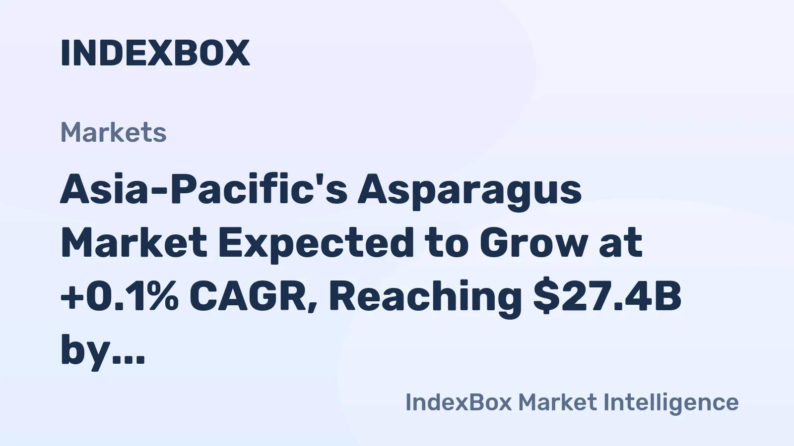 Asia-Pacific's Asparagus Market Expected to Grow at +0.1% CAGR, Reaching $27.4B by 2035