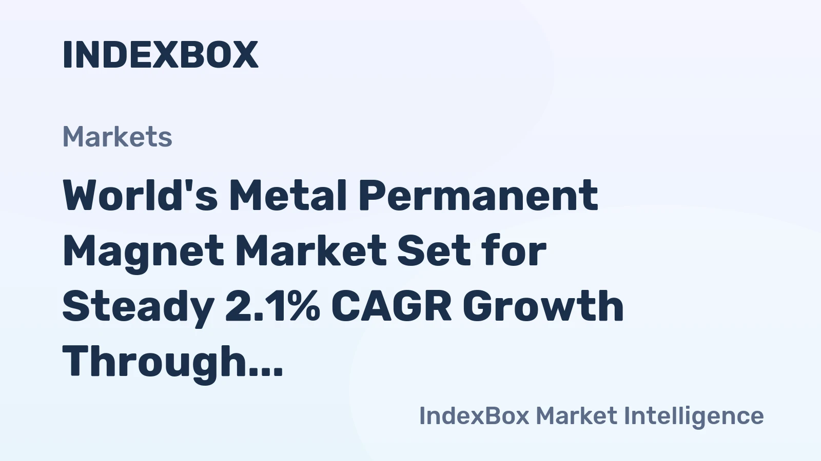 World's Metal Permanent Magnet Market Set for Steady 2.1% CAGR Growth Through 2035