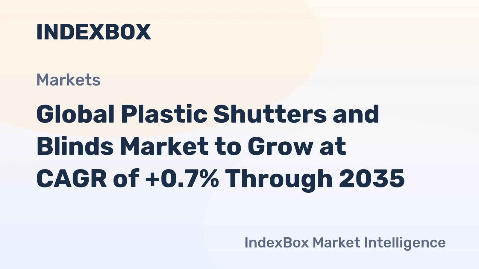 Global Plastic Shutters and Blinds Market to Grow at CAGR of +0.7% Through 2035