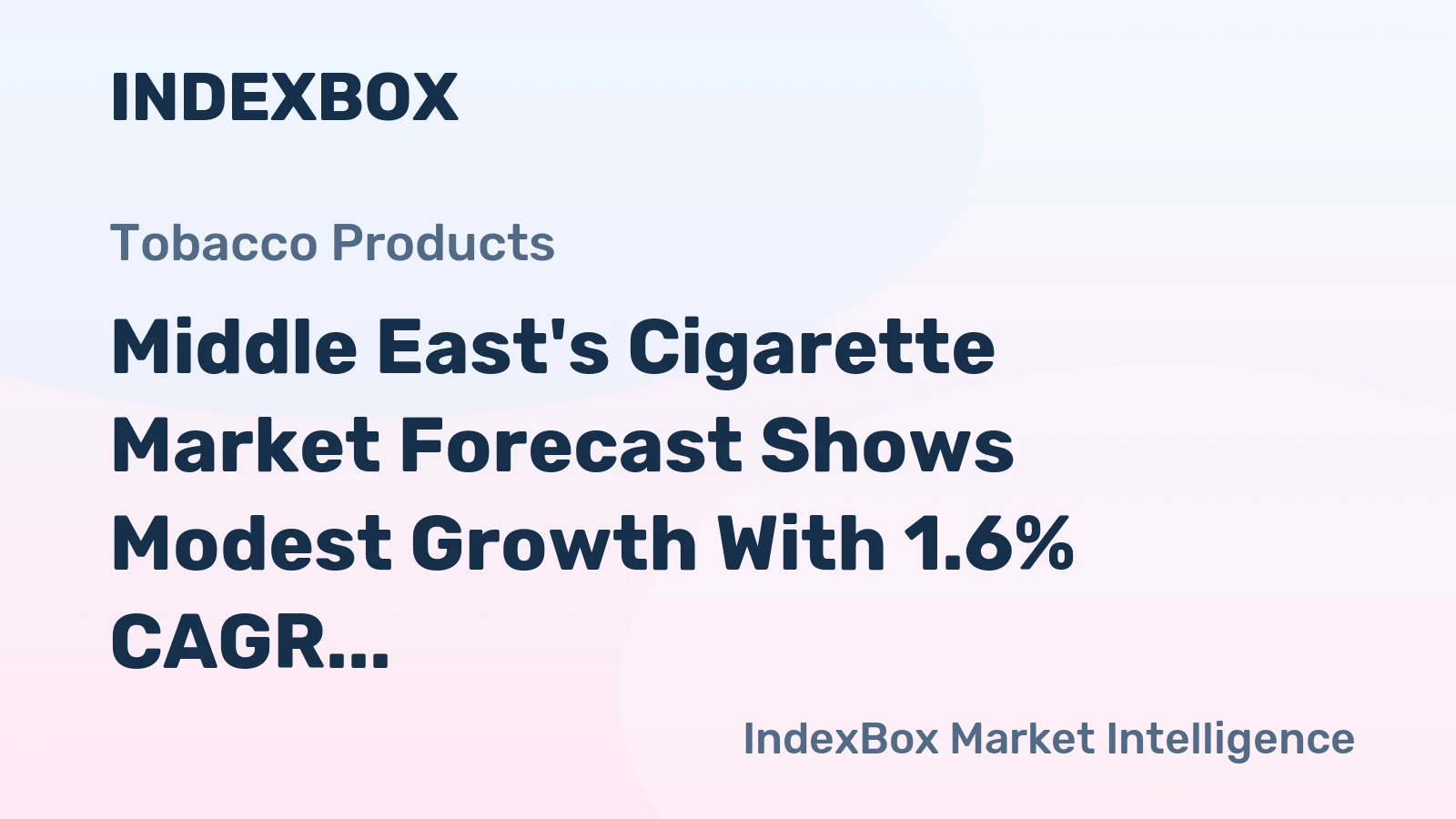 Middle East's Cigarette Market Forecast Shows Modest Growth With 1.6% CAGR Through 2035