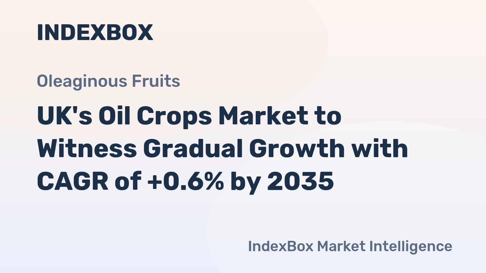UK's Oil Crops Market to Witness Gradual Growth with CAGR of +0.6% by 2035
