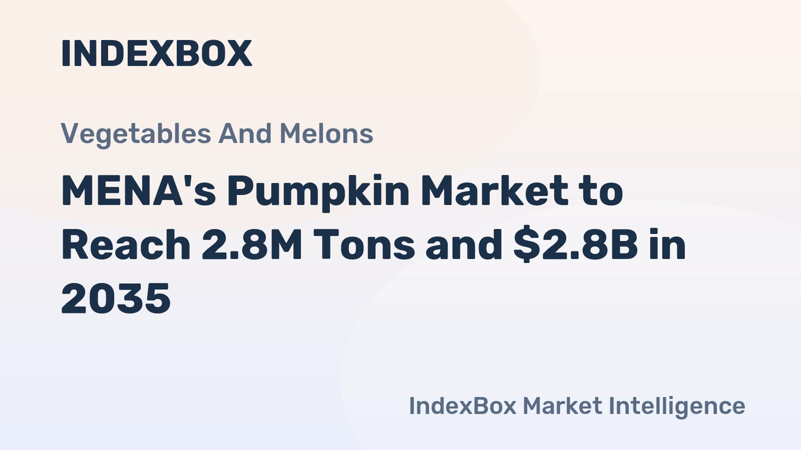 MENA's Pumpkin Market to Reach 2.8M Tons and $2.8B in 2035