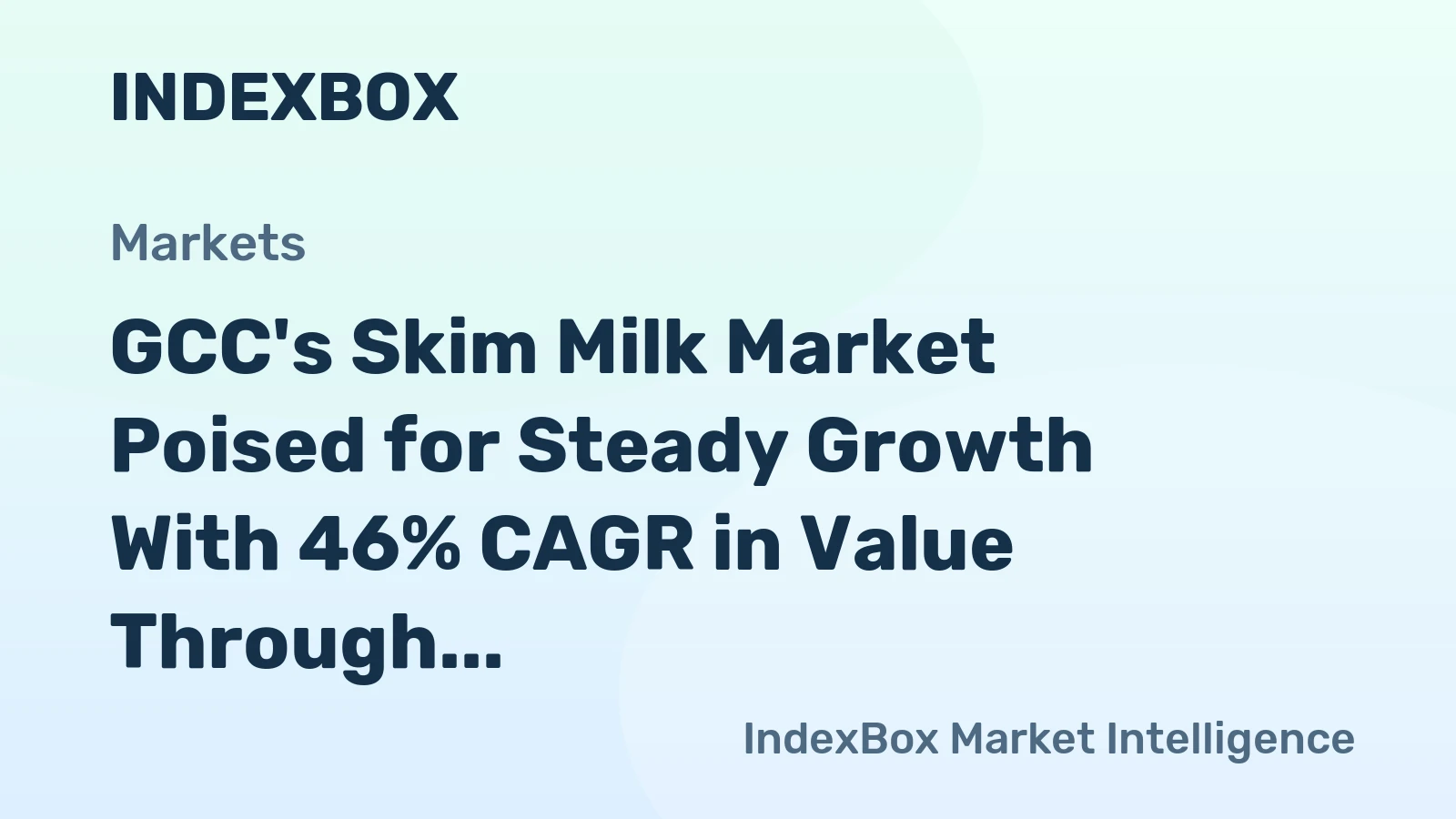 GCC's Skim Milk Market Poised for Steady Growth With 46% CAGR in Value Through 2035