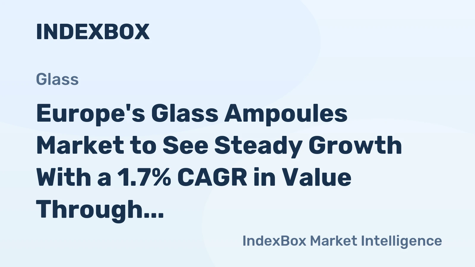 Europe's Glass Ampoules Market to See Steady Growth With a 1.7% CAGR in Value Through 2035
