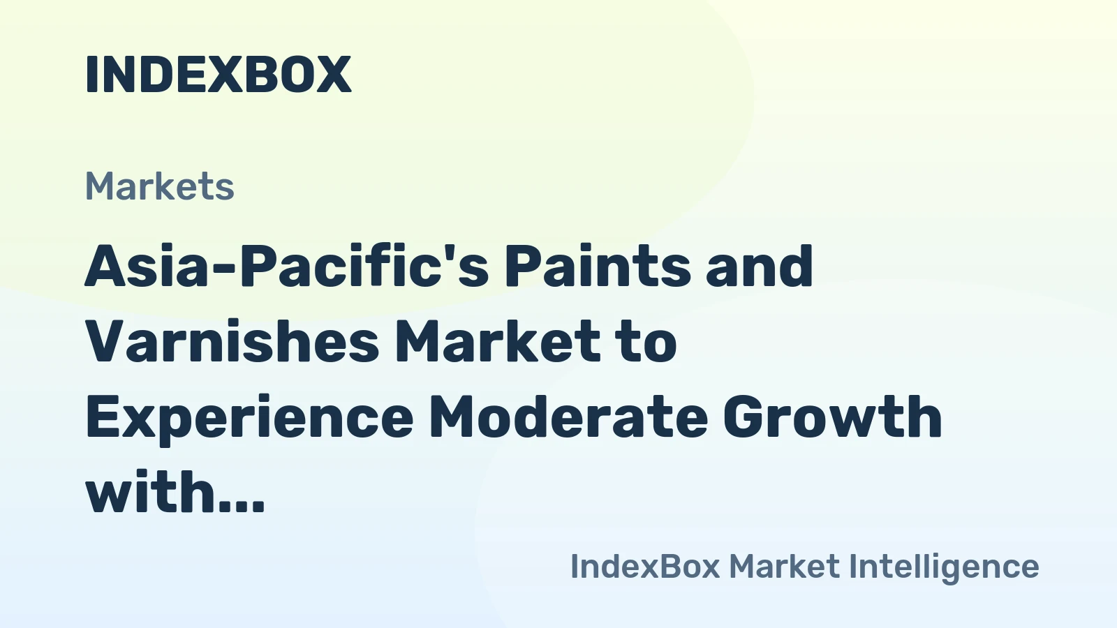 Asia-Pacific's Paints and Varnishes Market to Experience Moderate Growth with Expected CAGR of +0.8% from 2024 to 2035
