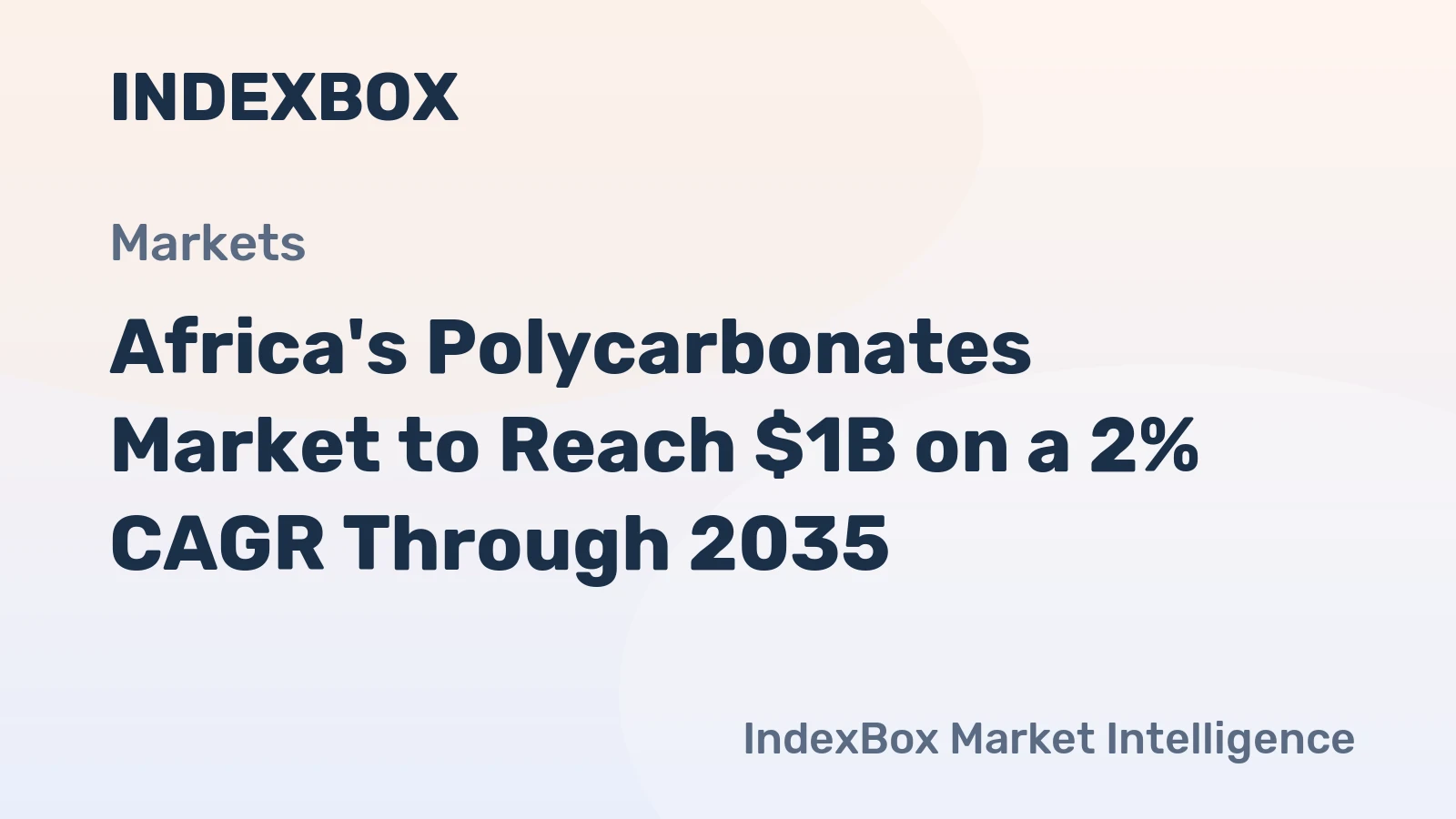 Africa's Polycarbonates Market to Reach $1B on a 2% CAGR Through 2035