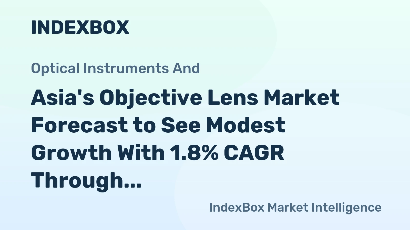 Asia's Objective Lens Market Forecast to See Modest Growth With 1.8% CAGR Through 2035