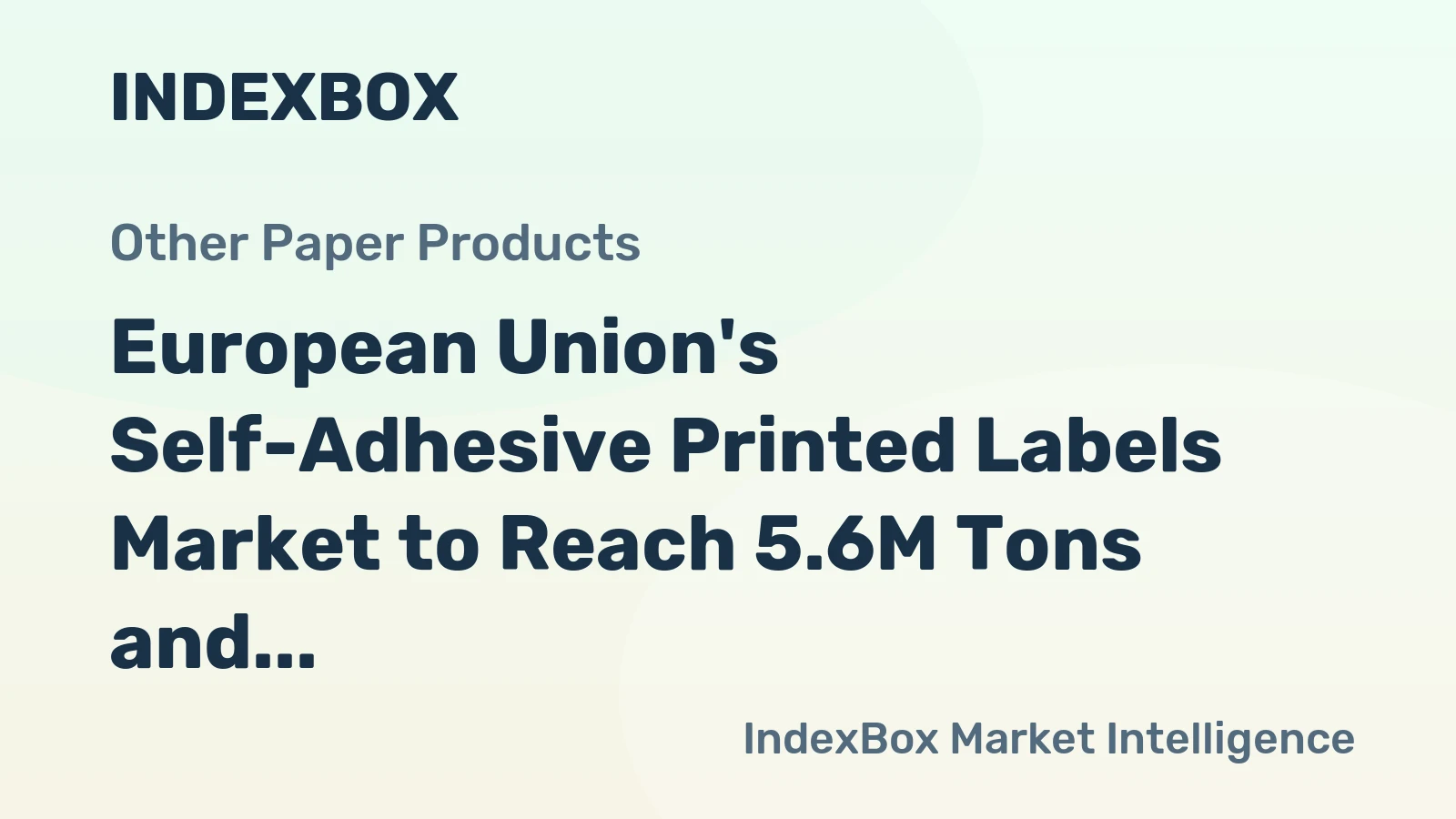 European Union's Self-Adhesive Printed Labels Market to Reach 5.6M Tons and $12.3B by 2035
