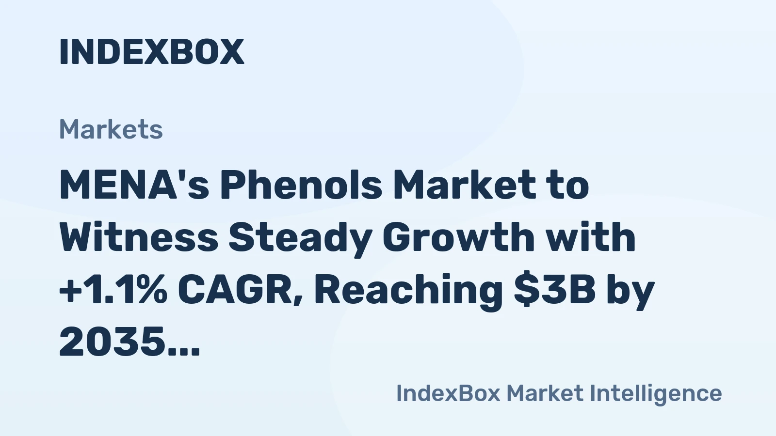 MENA's Phenols Market to Witness Steady Growth with +1.1% CAGR, Reaching $3B by 2035