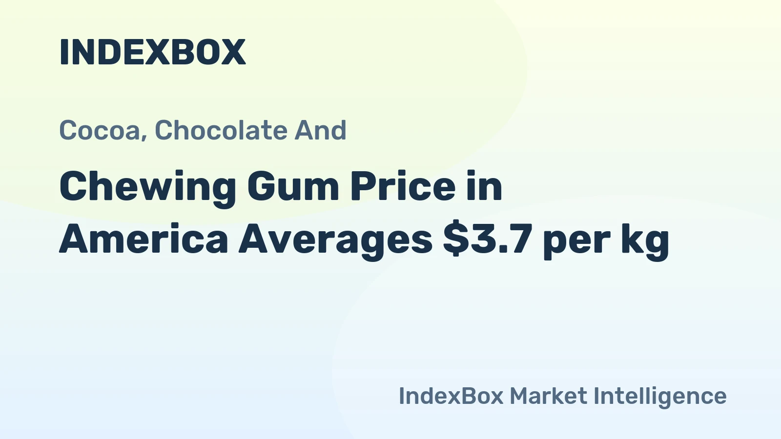 Chewing Gum Price in America Averages $3.7 per kg