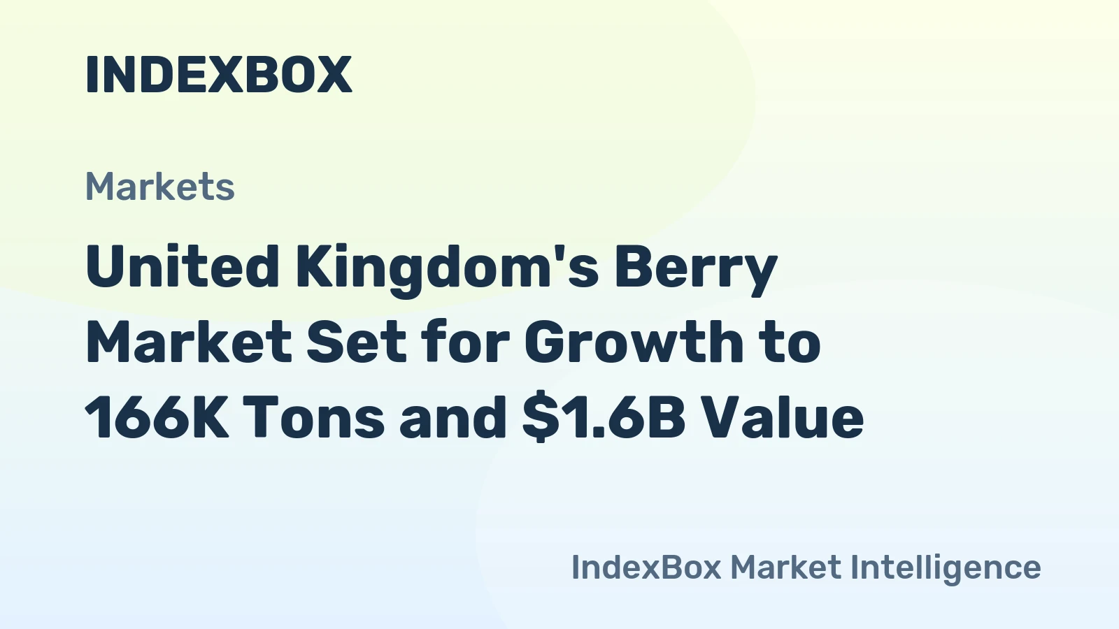 United Kingdom's Berry Market Set for Growth to 166K Tons and $1.6B Value