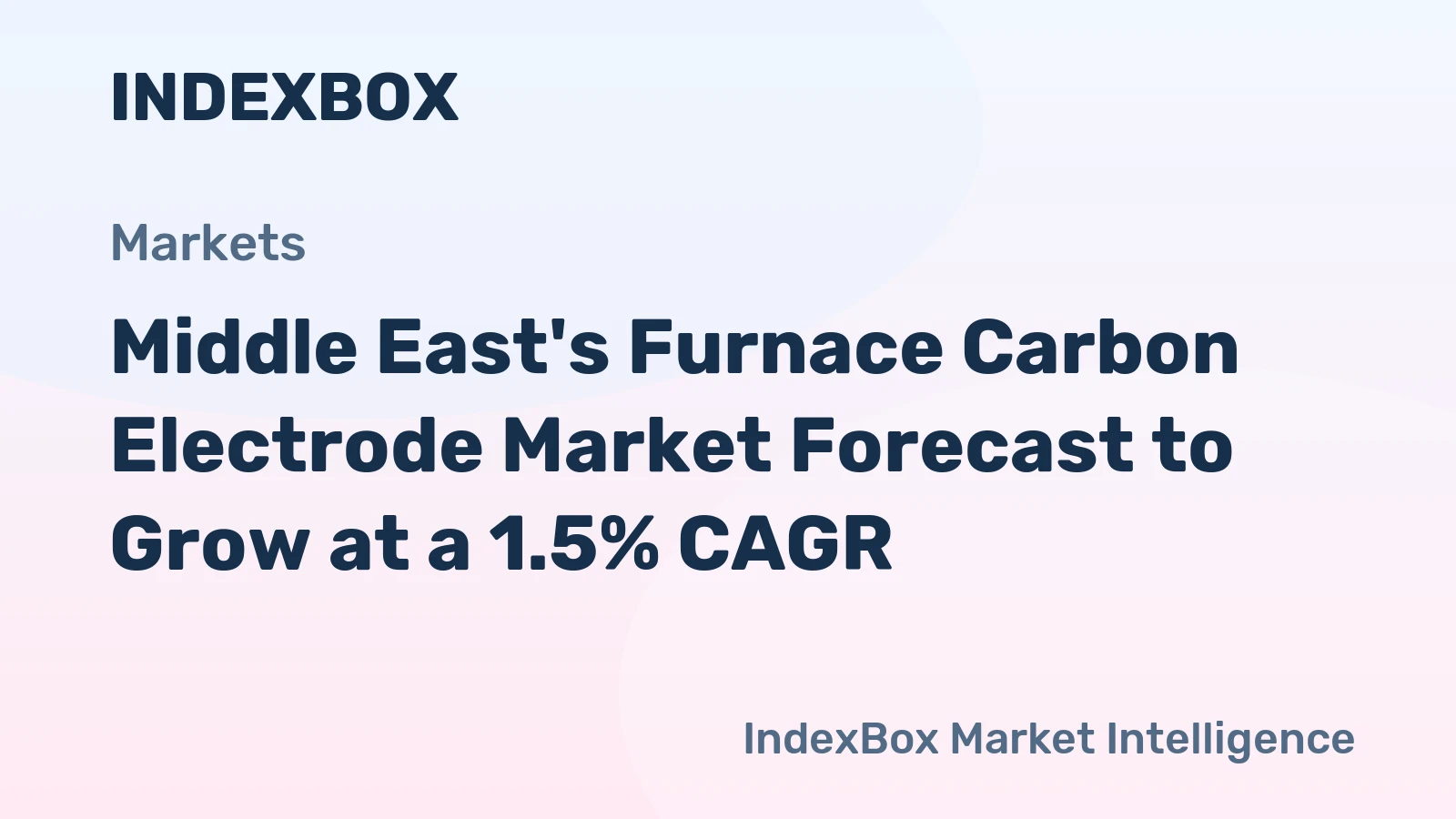 Middle East's Furnace Carbon Electrode Market Forecast to Grow at a 1.5% CAGR