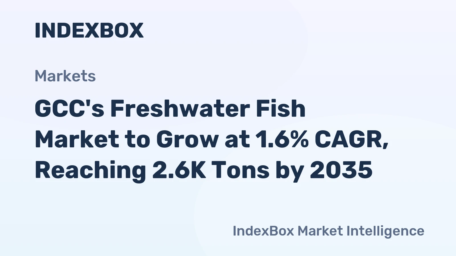 GCC's Freshwater Fish Market to Grow at 1.6% CAGR, Reaching 2.6K Tons by 2035